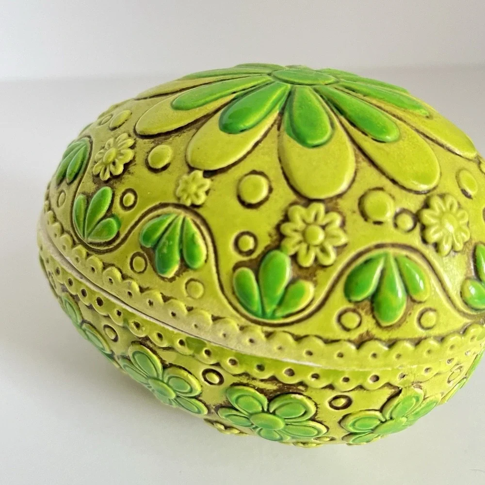 Vintage | Storage & Organization | Mcm 96s1970s Green Yellow Easter Egg ...